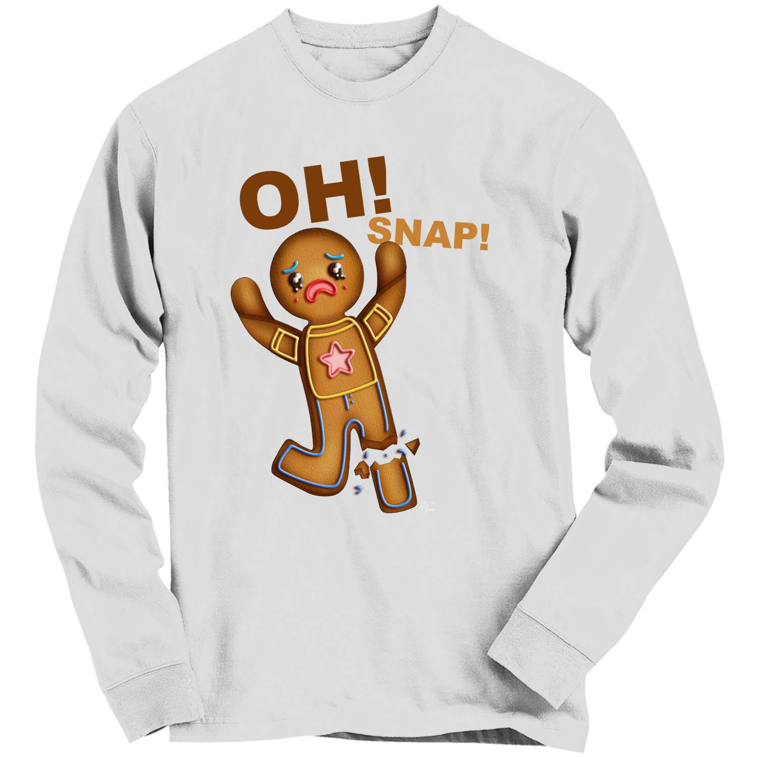 1Tee Kids Boys Oh Snap Gingerbread Man with Snapped Leg Sweatshirt ...