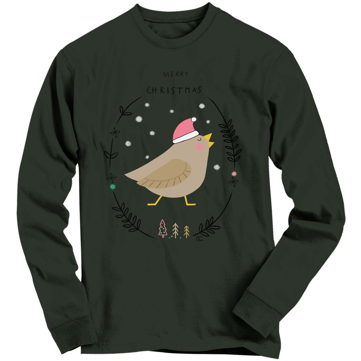 1Tee Womens Merry Christmas Red Robin Bird Sweatshirt Jumper | eBay UK